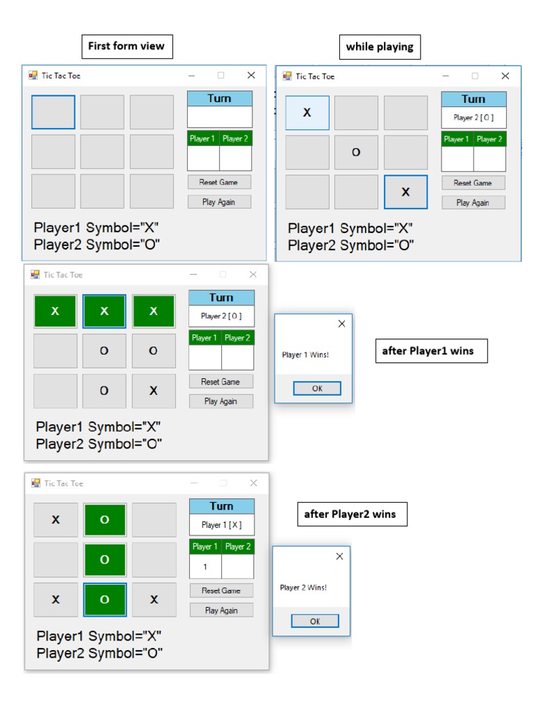 C# Tic Tac Toe Windows Form Application | PDF