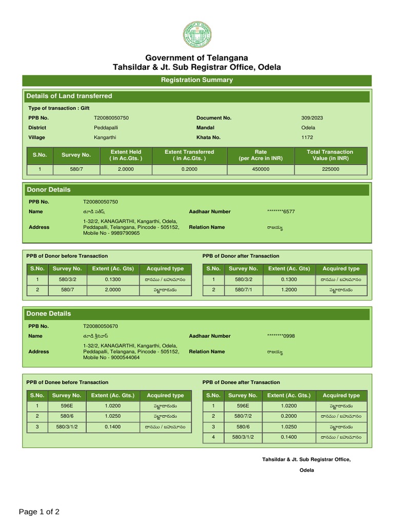 Succession Summary | PDF