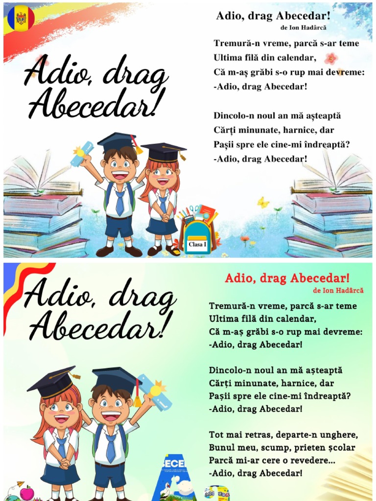 Diplome Adio Drag Abecedar Clasa I Dimitriu Irina | PDF