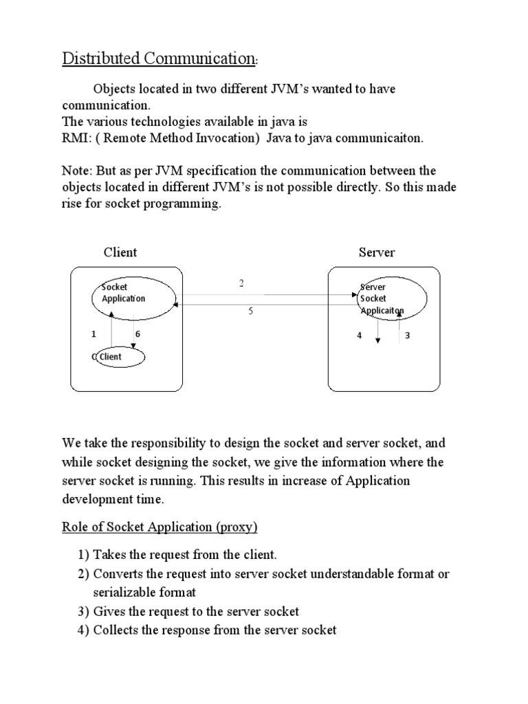 Java Rmi Pdf Network Socket Java Programming Language 9702