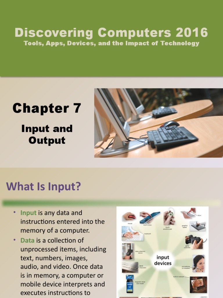 Discovering Computers 2016: Input and Output | PDF | Printer (Computing ...