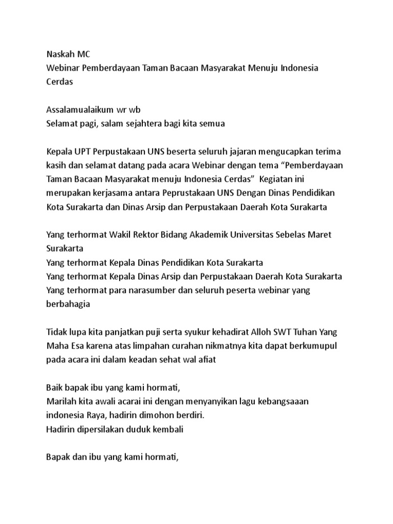 Naskah MC | PDF