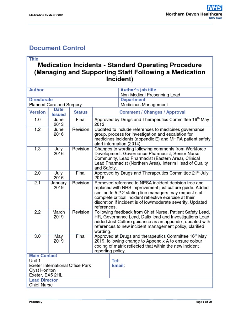 Document Control | PDF | Medical Prescription | Pharmacy