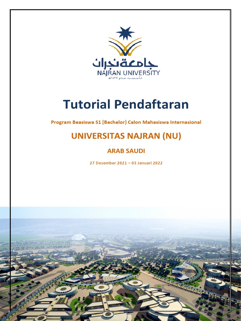 Tutorial Pendaftaran: Universitas Najran (Nu) | PDF