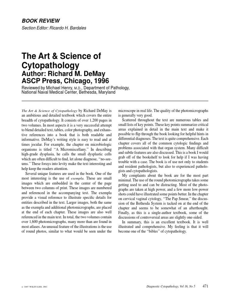 em - The Art & Science of Cytopathology - em - , by Richard M. DeMay ...