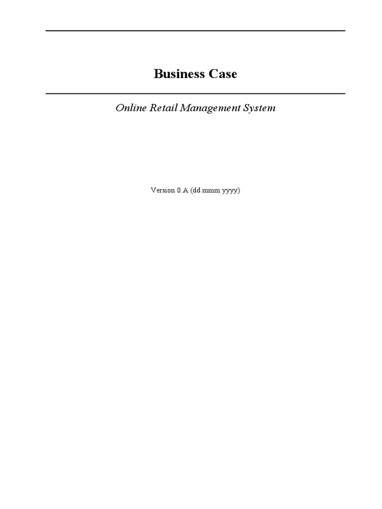 Business Case On Retail Management System | PDF | Point Of Sale | Retail