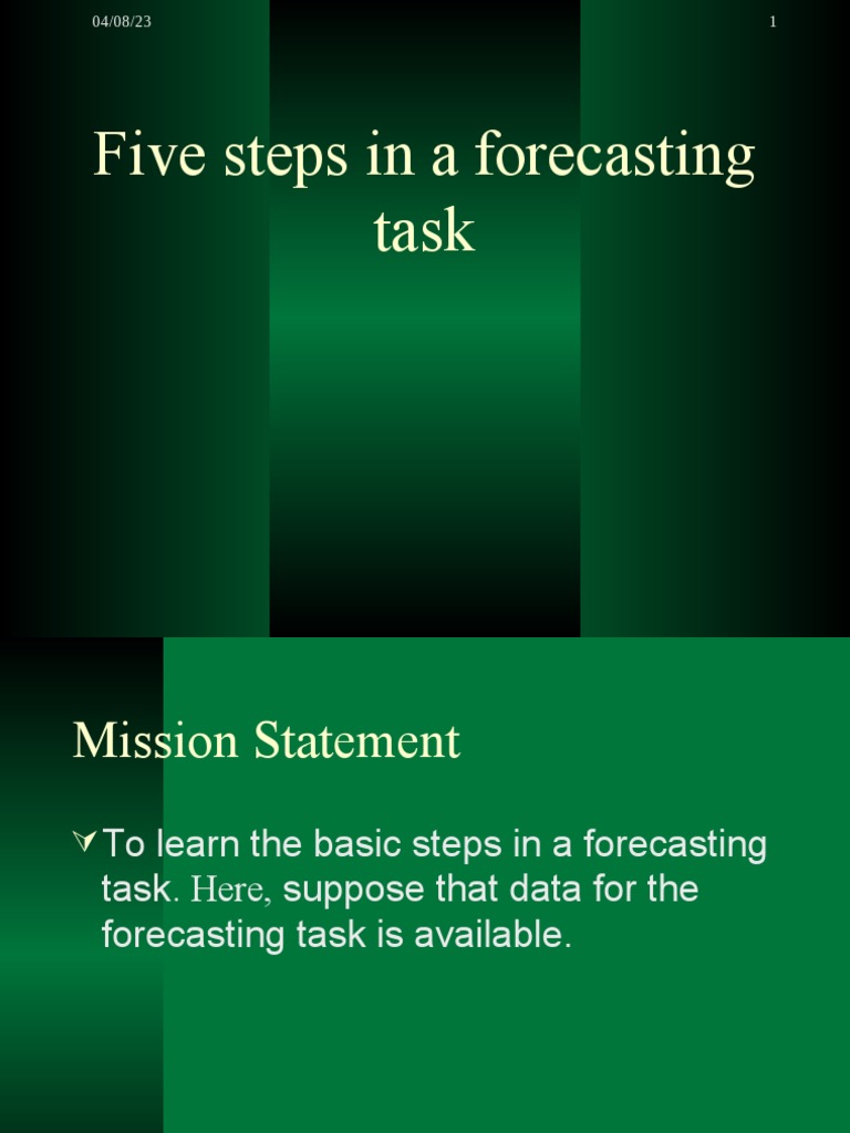Five Steps in A Forecasting Task | PDF | Forecasting | Autoregressive ...