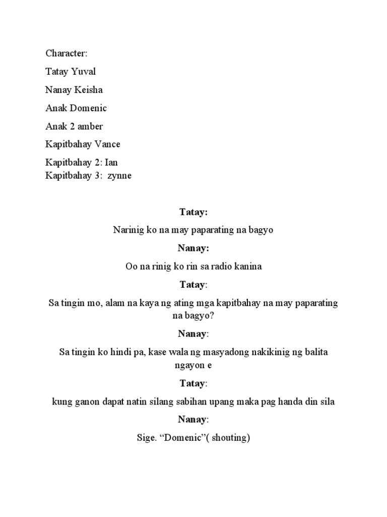 Tatay: Nanay: Tatay | PDF