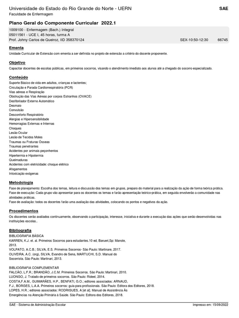 Uce I | Download grátis PDF | Primeiros socorros | Medicina Clínica