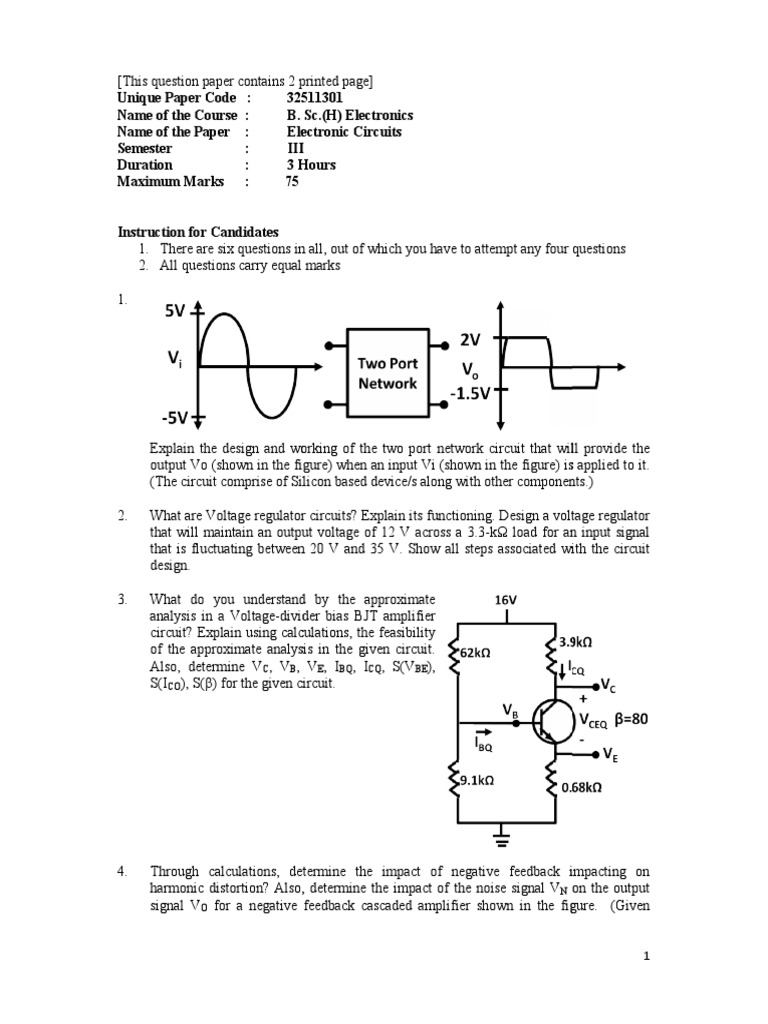 Core-Iii-558-32511301 - Oc-Electronic Circuits-17-12-2020 | PDF ...