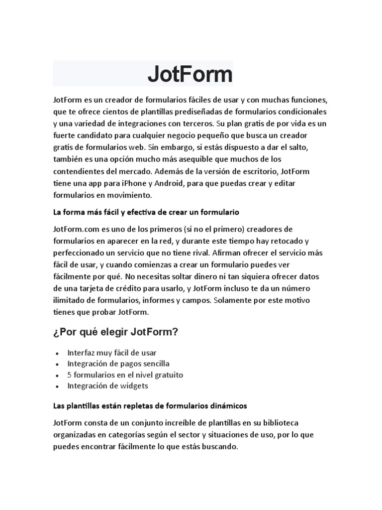 Jot Form | PDF | Chat en linea | Youtube