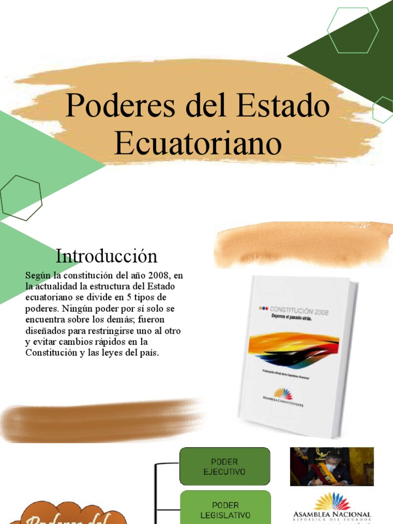 Poderes Del Estado Ecuatoriano | PDF | Ecuador | Instituciones sociales