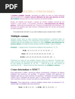 Cálculo do Mínimo Múltiplo Comum (MMC) | PDF | Número primo | Matemática