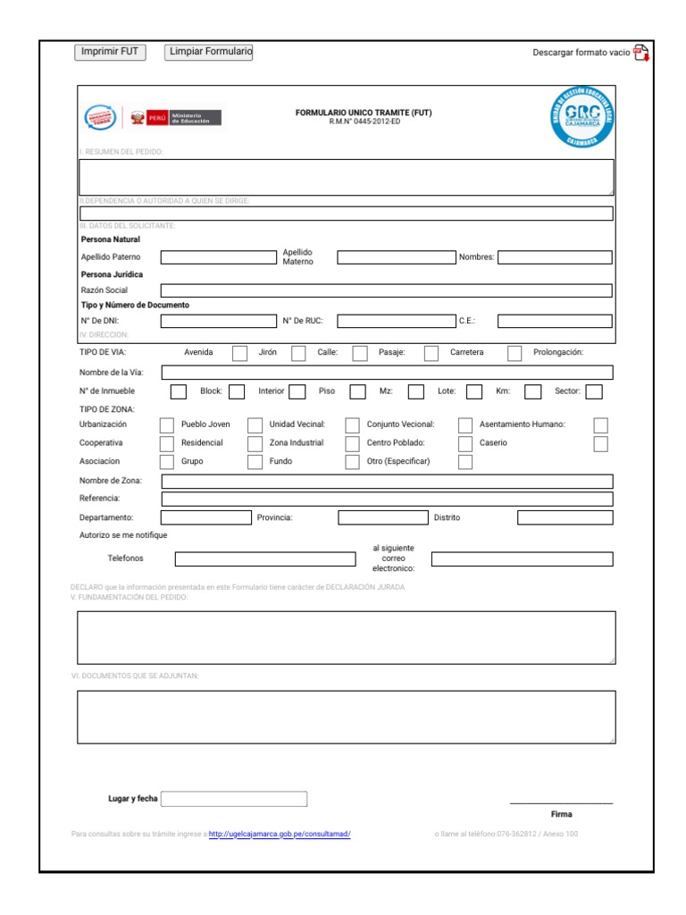 Fut - Ugel Cajamarca | PDF