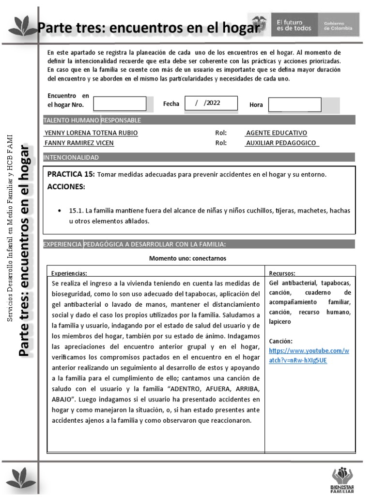 Encuentros en El Hogar Practica 15.1 Elementos Afilados | PDF ...