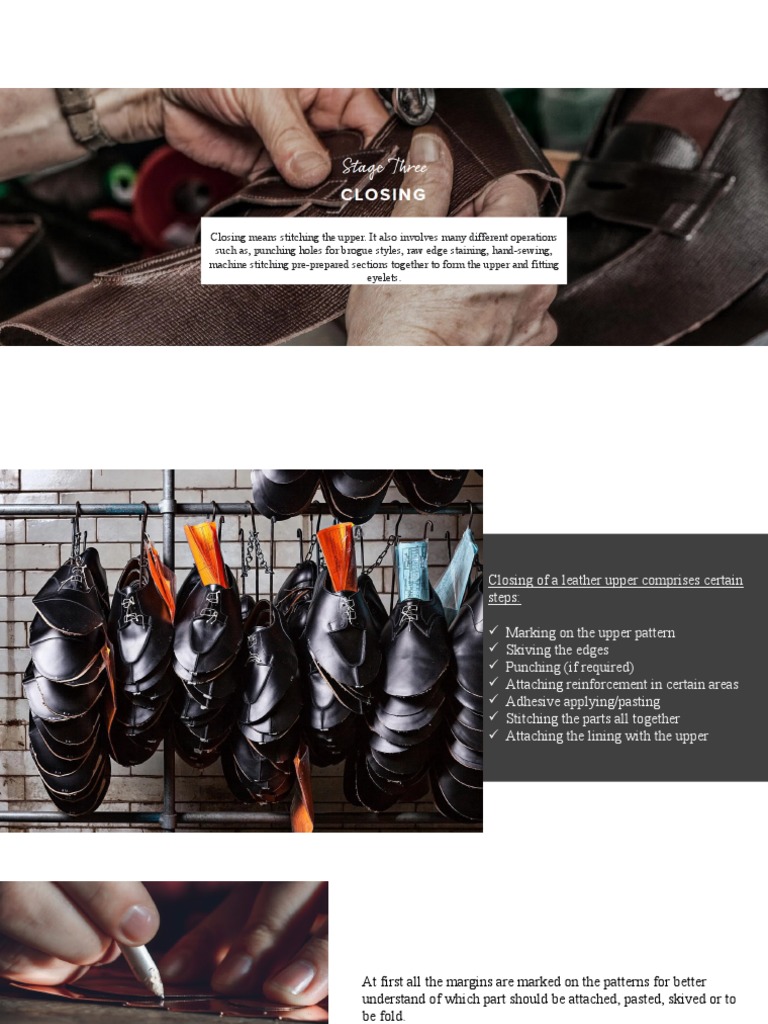 Shoe Manufacturing Process | PDF | Shoe | Sewing