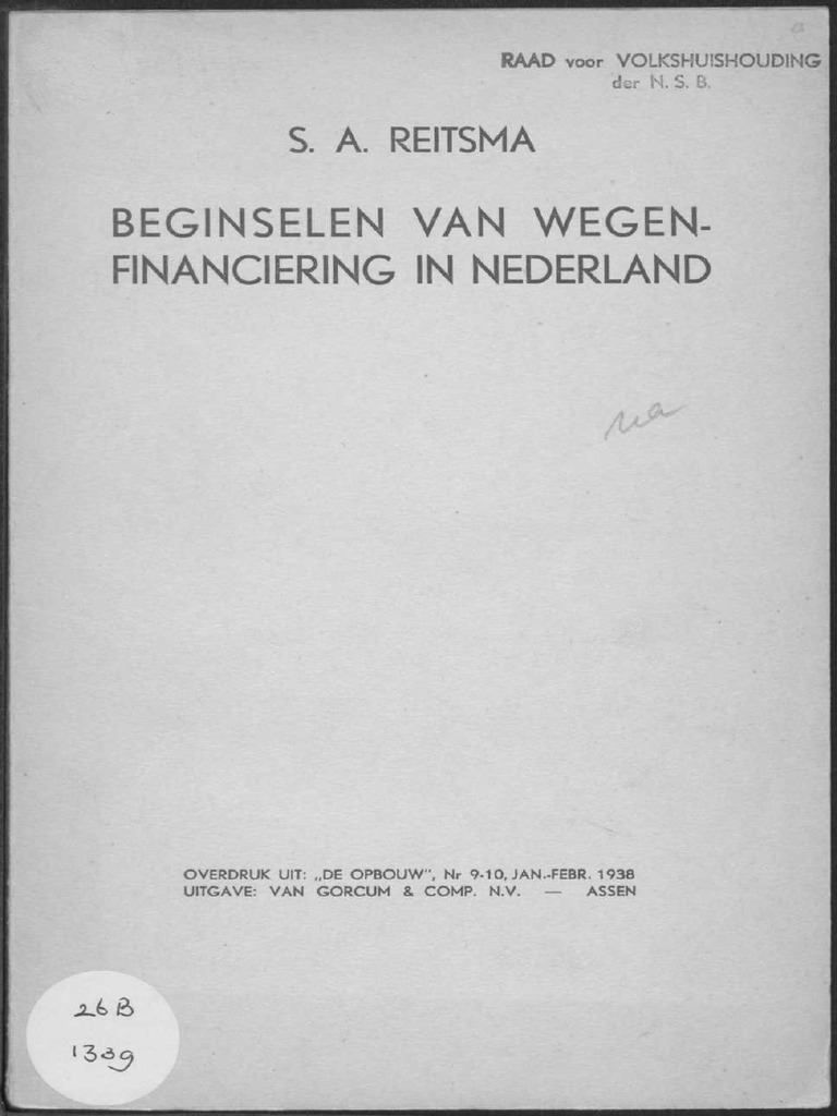 Beginselen Van Wegenfinanciering in Nederland | PDF