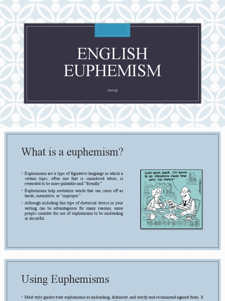 Euphemism | PDF | Human Communication | Linguistics