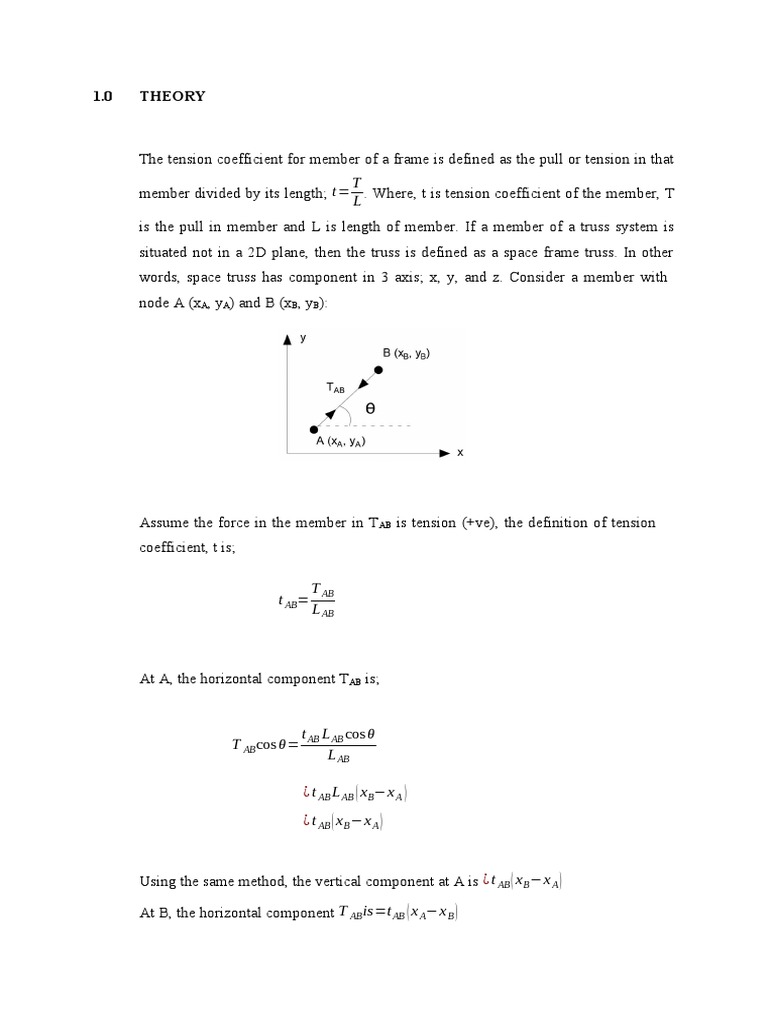 Lab Report Tension Coefficient | PDF | Truss | Physical Sciences