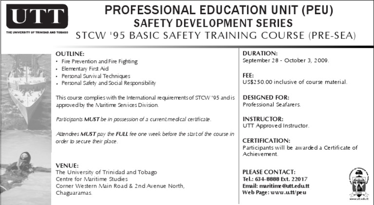 Safety Development Series: STCW '95 Basic Safety Training Course (Pre ...