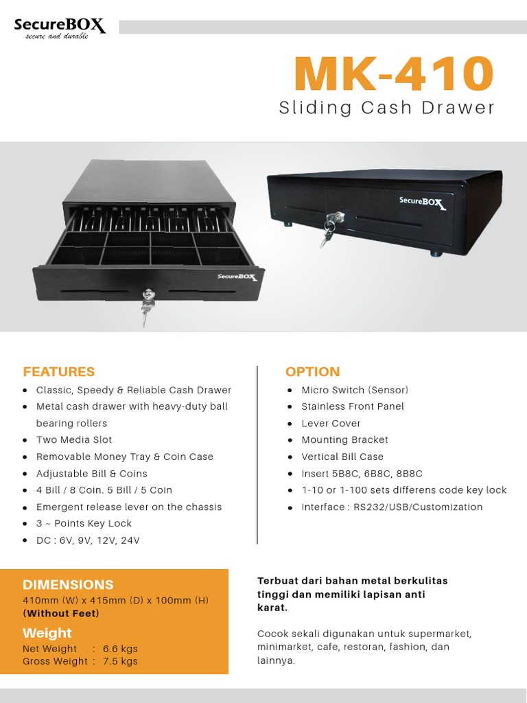 Secure Box MK-410 Specifications-1 | PDF