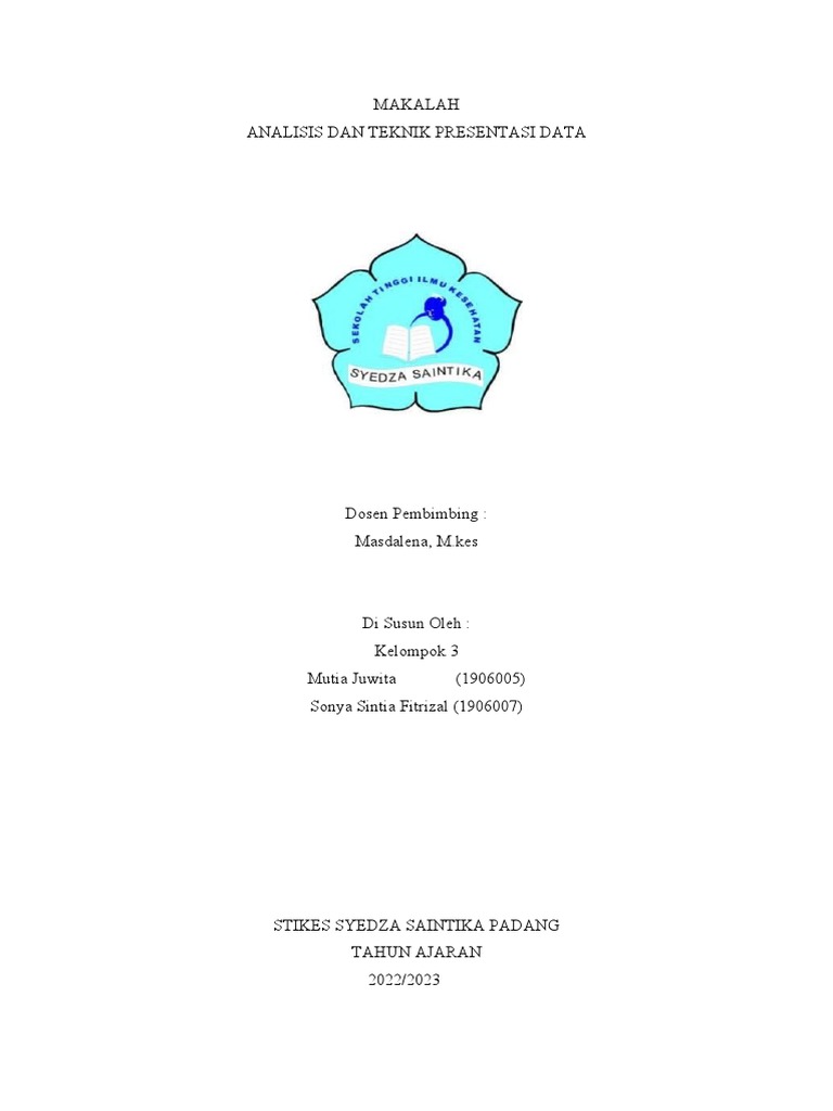 Makalah Kelompok3 - Analisis&Teknik Presentasi Data | PDF
