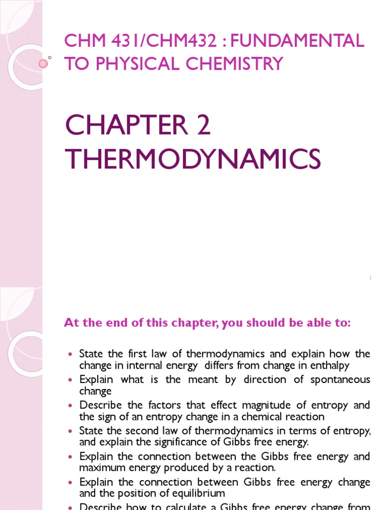 C2 Thermodynamics | PDF | Entropy | Gibbs Free Energy