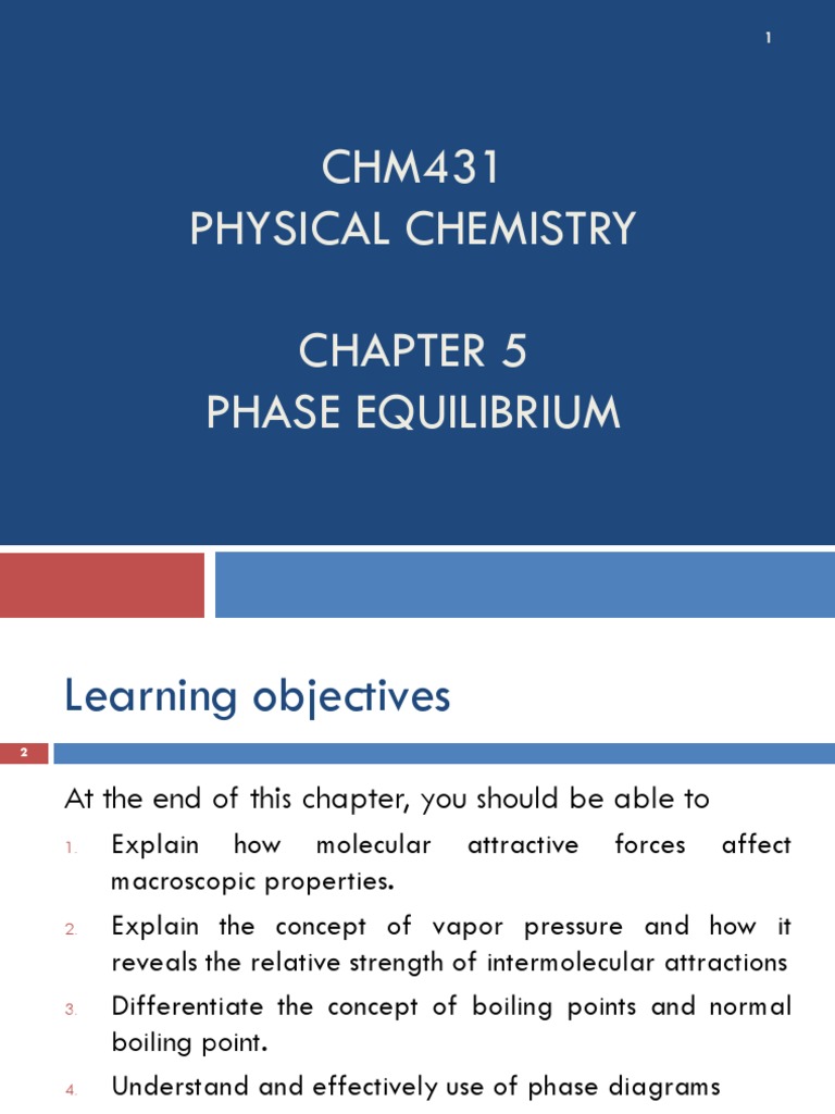 C5 Phase Equilibrium - 2022 | PDF | Phase (Matter) | Phase Diagram