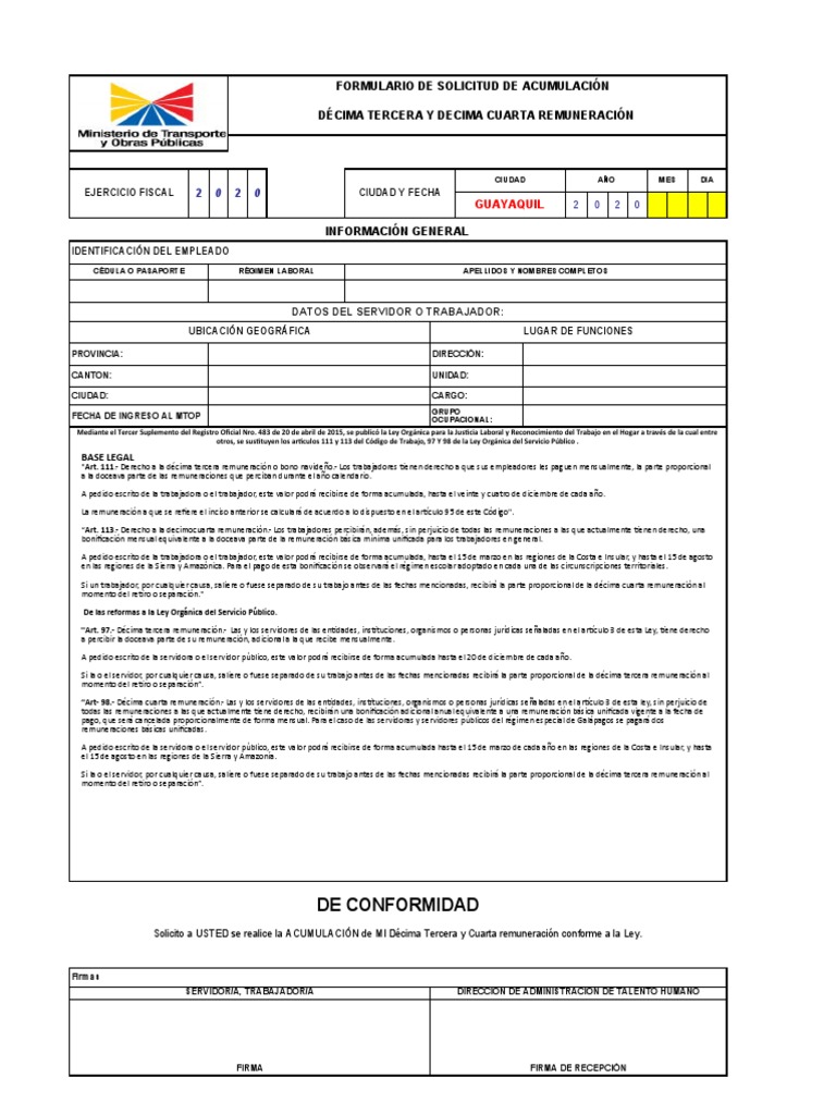 Copia de Formulario - de - Acumulación - de - Decimos - Mayo - 2020 | PDF