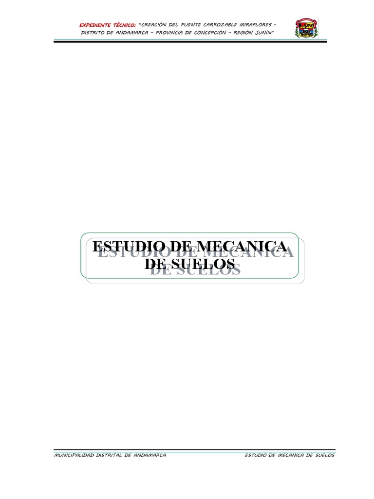 13.2 Estudio de Mecánica de Suelos | Descargar gratis PDF | Mecánica de suelos | Ingeniería ...