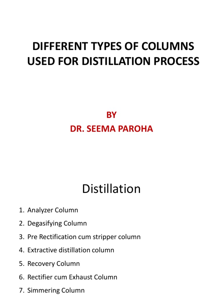 DIIPA Lecture-1C Columns 07042020 | PDF | Distillation | Ethanol