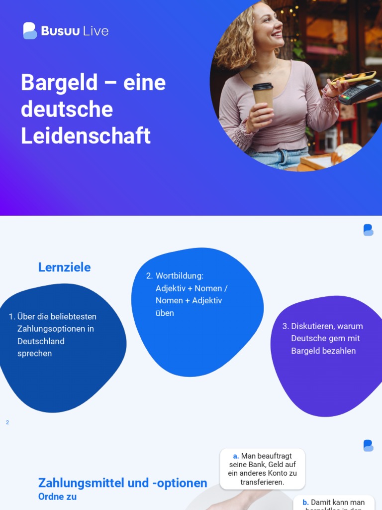 Busuu+Live+Lesson+35+ (Cash +a+german+love+affair) + +DE+B1+ +student | PDF