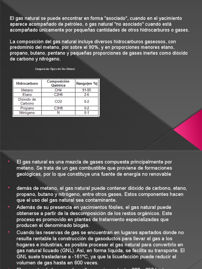 Definición y usos del gas natural | PDF | Gas natural | Gas natural licuado
