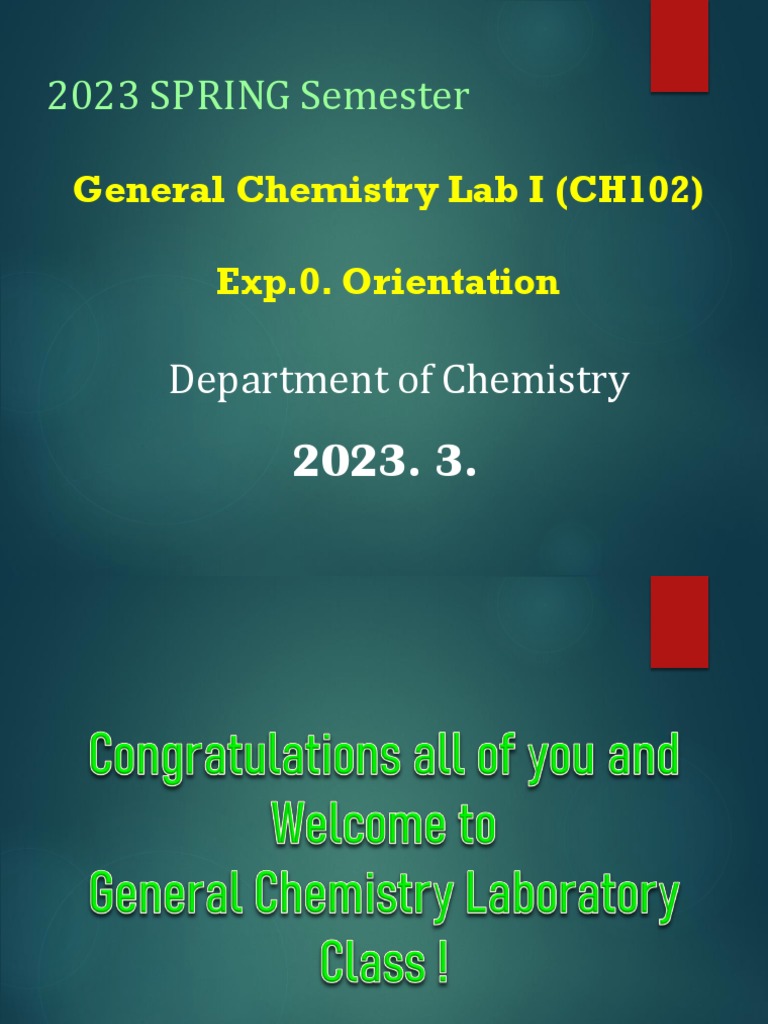 2023 1 CH102 Exp0 Orientaion | PDF | Turnitin | Laboratories