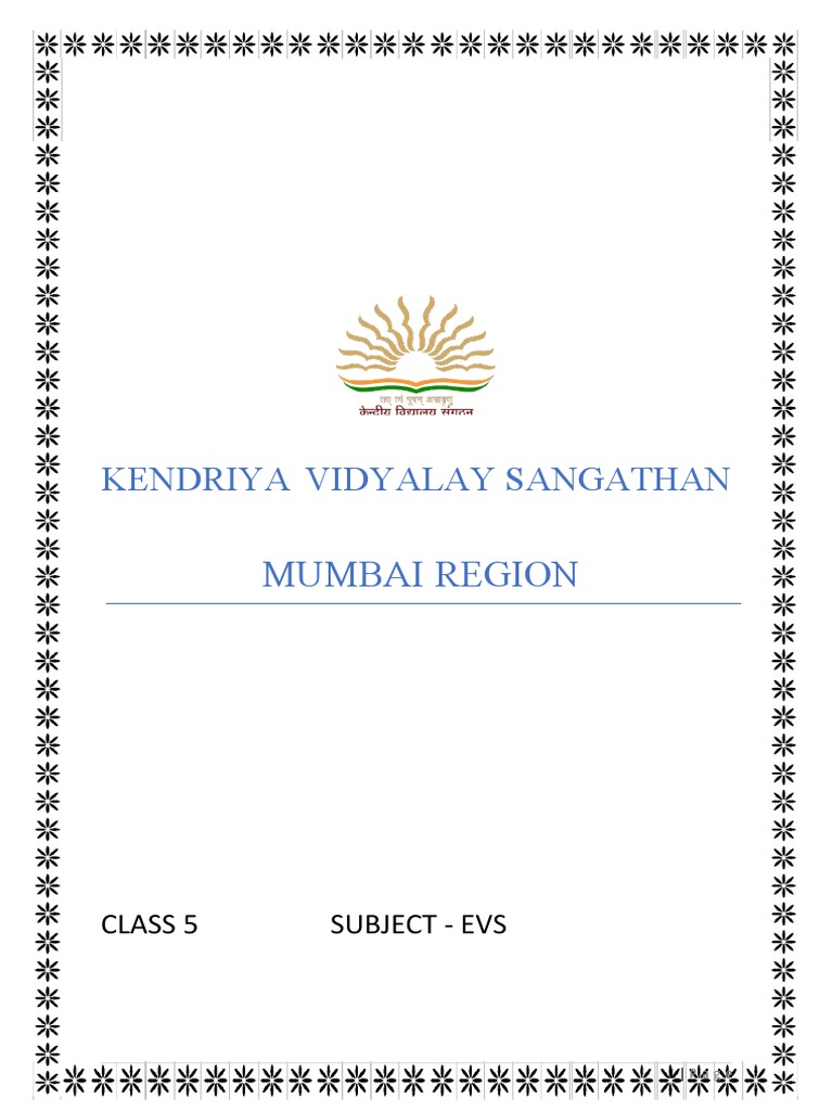 KVS Mumbai Region Class 5 EVS Modules on Family, Plants, Food, Transport and Water | PDF | Cooking