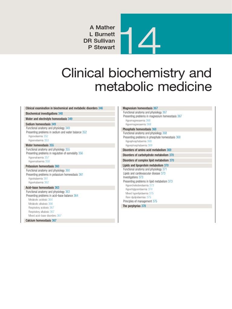 Clinical Biochemistry and Metabolic Disorders | PDF | Angiotensin | Kidney