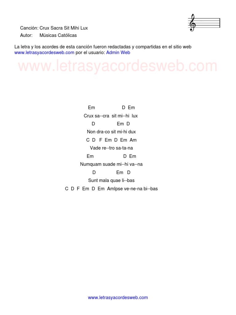 Letra e Acordes de Crux Sacra | PDF