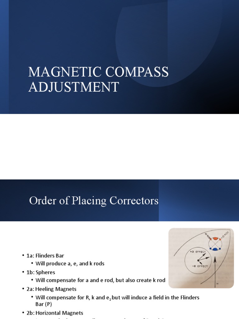 Magnetic Compass Adjustment | PDF | Compass | Electrical Engineering