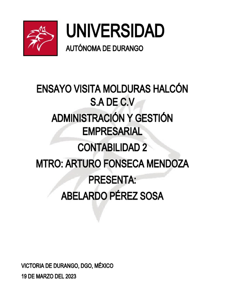 Ensayo Visita Molduras Halcón | PDF | Los bosques | Tratado de Libre ...