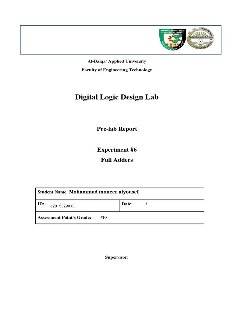 Digital Logic Design Lab | PDF | Electronic Circuits | Computing