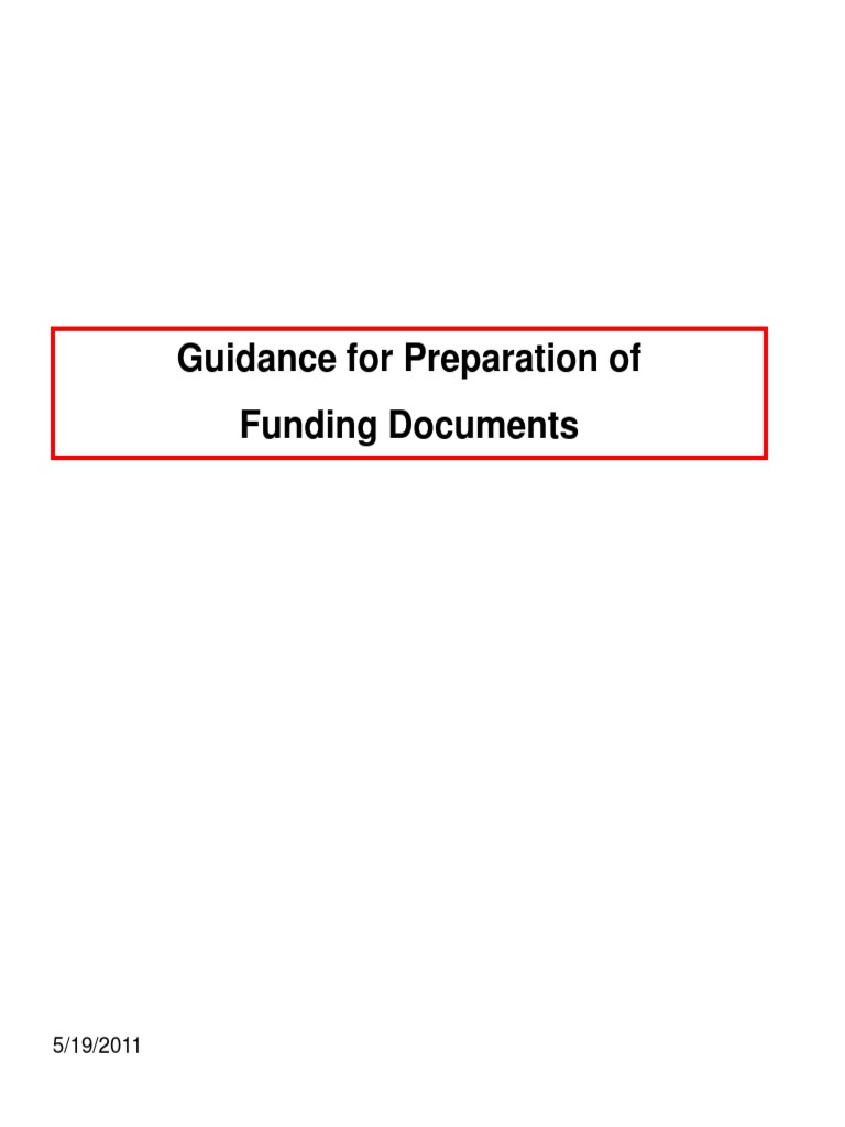 Funding Document Preparation Guide | PDF | General Services ...