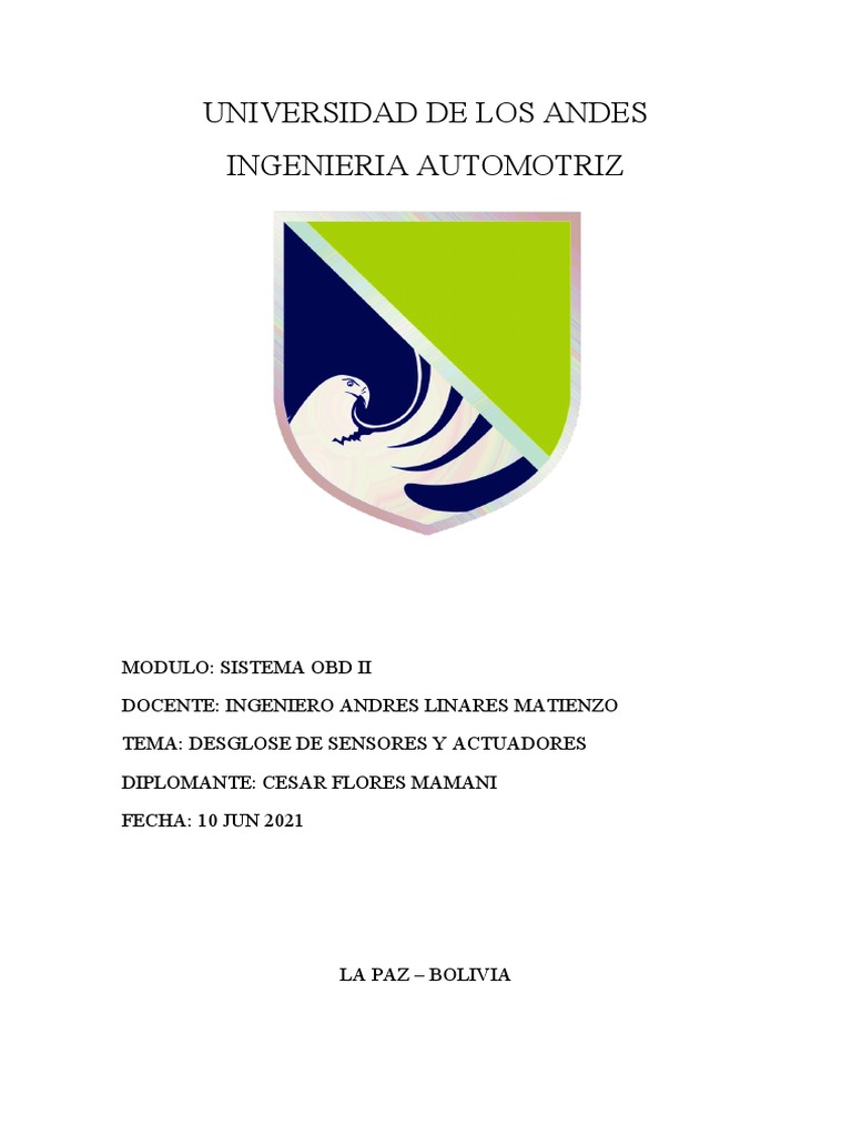Cesar Flores Desglose de Sensores y Modulos | PDF | Inyección de combustible | Acelerador