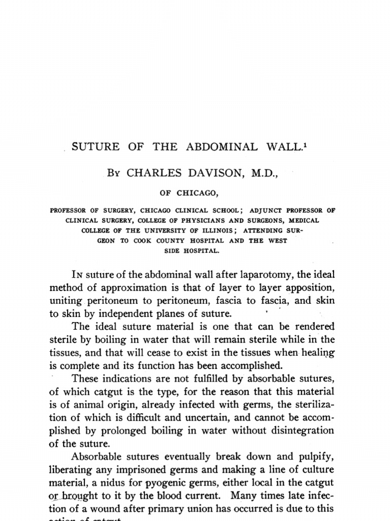 Abdominal Sutures | PDF | Surgical Suture | Peritoneum