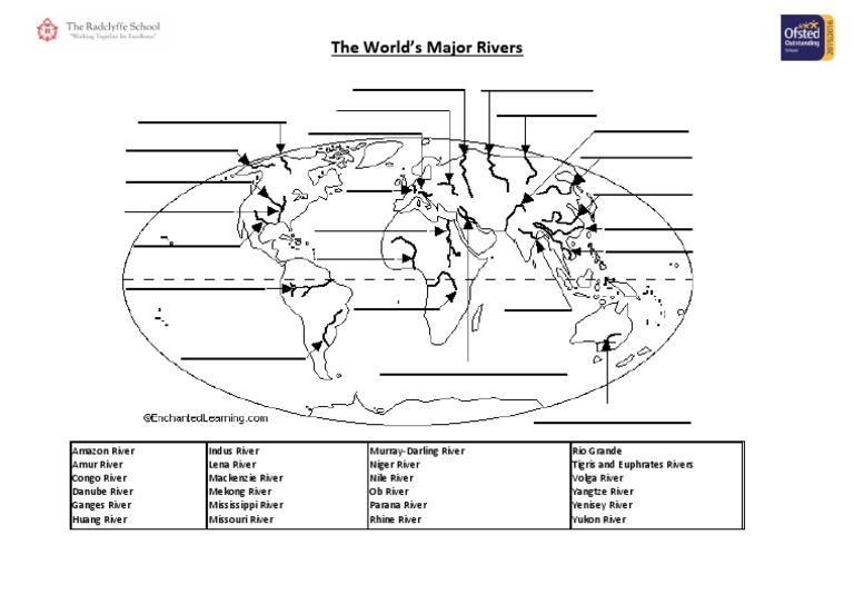 Major Rivers of the World List | PDF