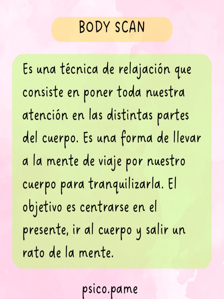 Body Scan | Descargar gratis PDF | Respiración