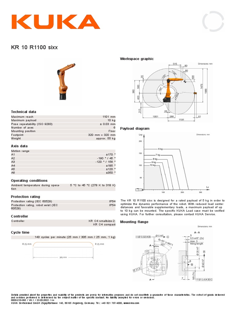 KR 10 R1100 sixx Technical Overview | PDF
