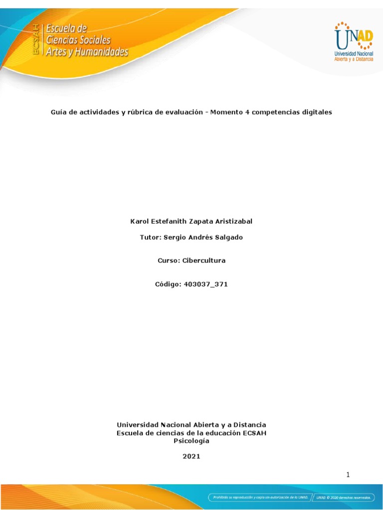 Momento 4 - Competencias Digitales-Karol Zapata | PDF | Internet ...