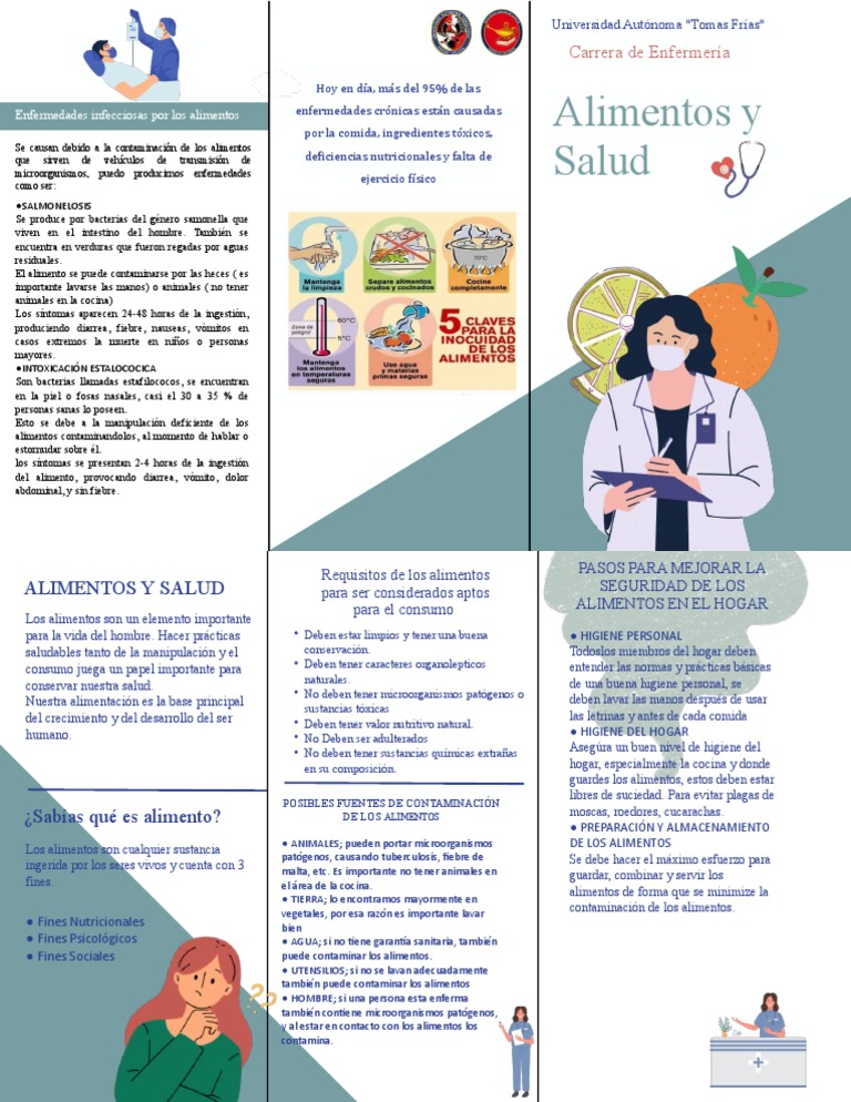 Triptico Salud Publica | PDF | Alimentos | Diarrea