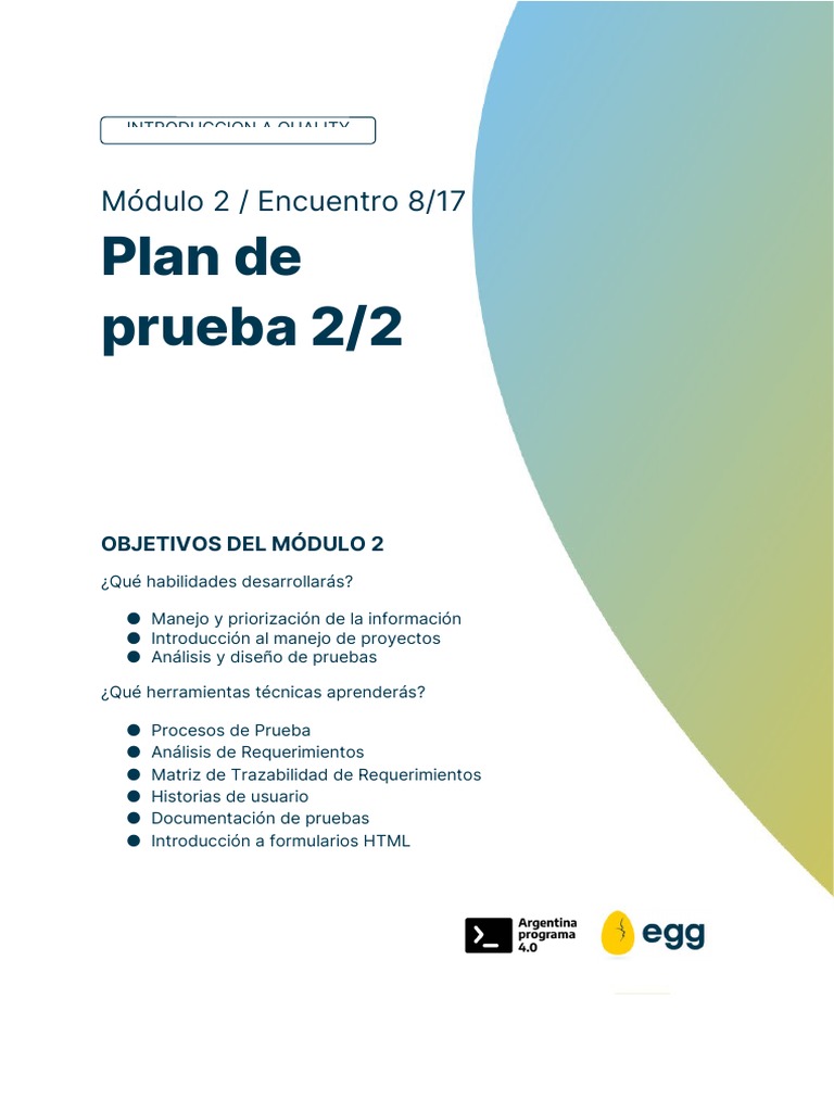 8 - Plan de Prueba 2 - 2 | PDF | Software | Pruebas de software