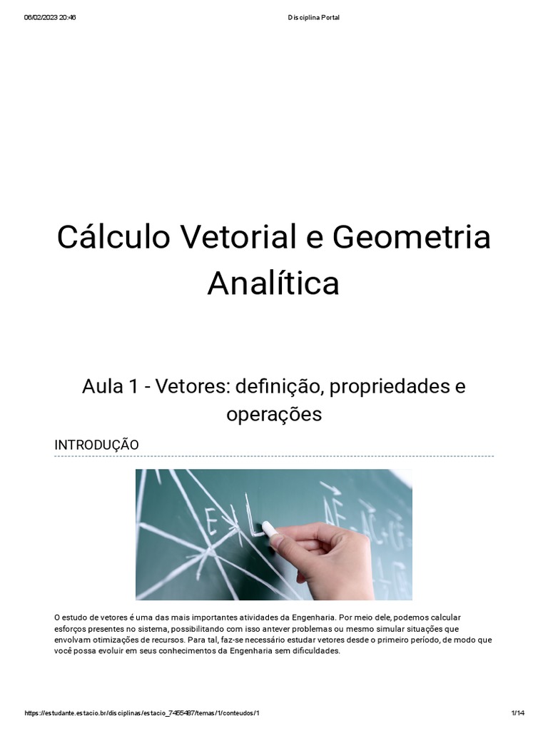 Calculo Vetorial e Geometria Analítica - Aula 1 Vetores Definição ...